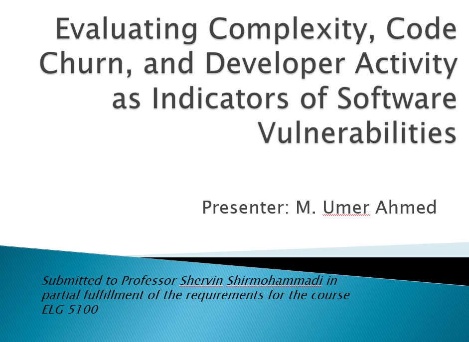 Evaluating Complexity, Code Churn, and Developer Activity as Indicators of Software ...